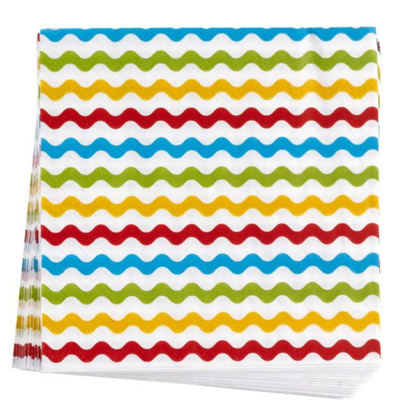 Dětské party ubrousky s barevným motivem